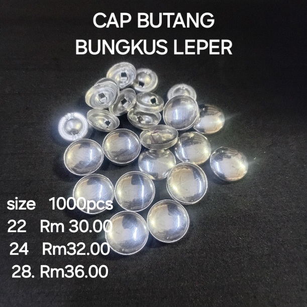 1000PCS CAP BUTANG BALUT/BUTANG BUNGKUS LEPER ALUMINIUM | Shopee Malaysia