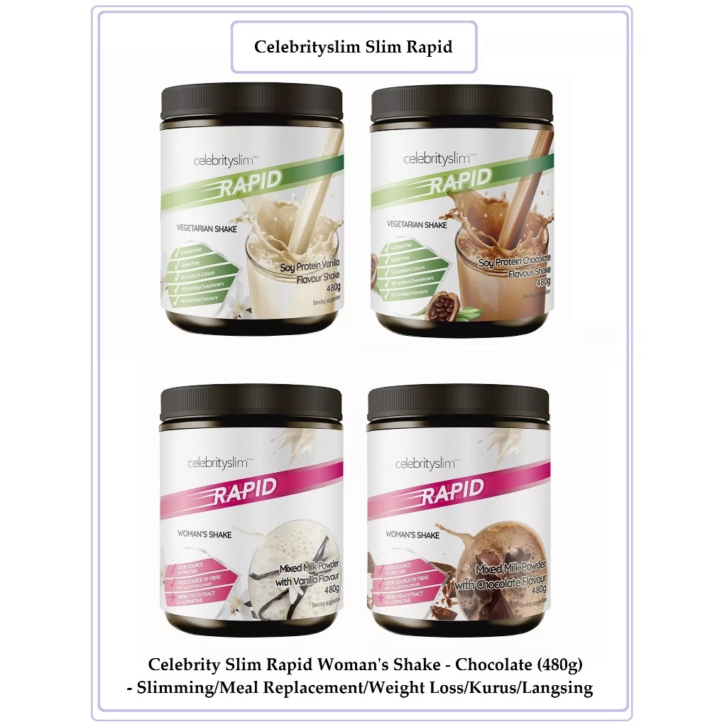 Celebrity Slim Rapid Woman's Shake - Vanila / Chocolate (480g ...