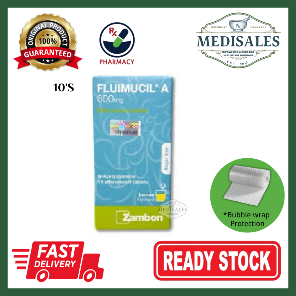 FLUIMUCIL A 600MG EFFERVESCENT TAB 10'S (EXP 10/2026) | Shopee Malaysia