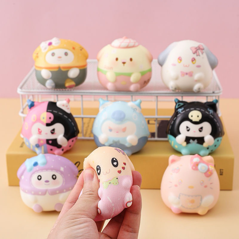【1pcs】 Sanrio Memory Foam Squishy Anti-Stress Squeeze Toys Kuromi ...