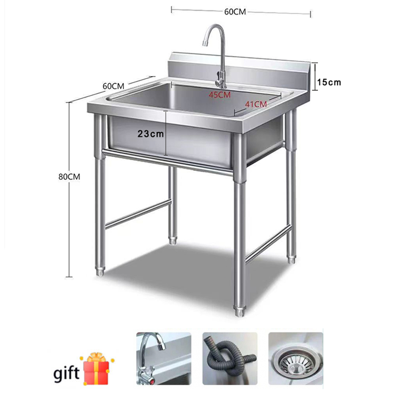 Stainless Steel Single / Double Bowl Sink With Platform Handmade ...