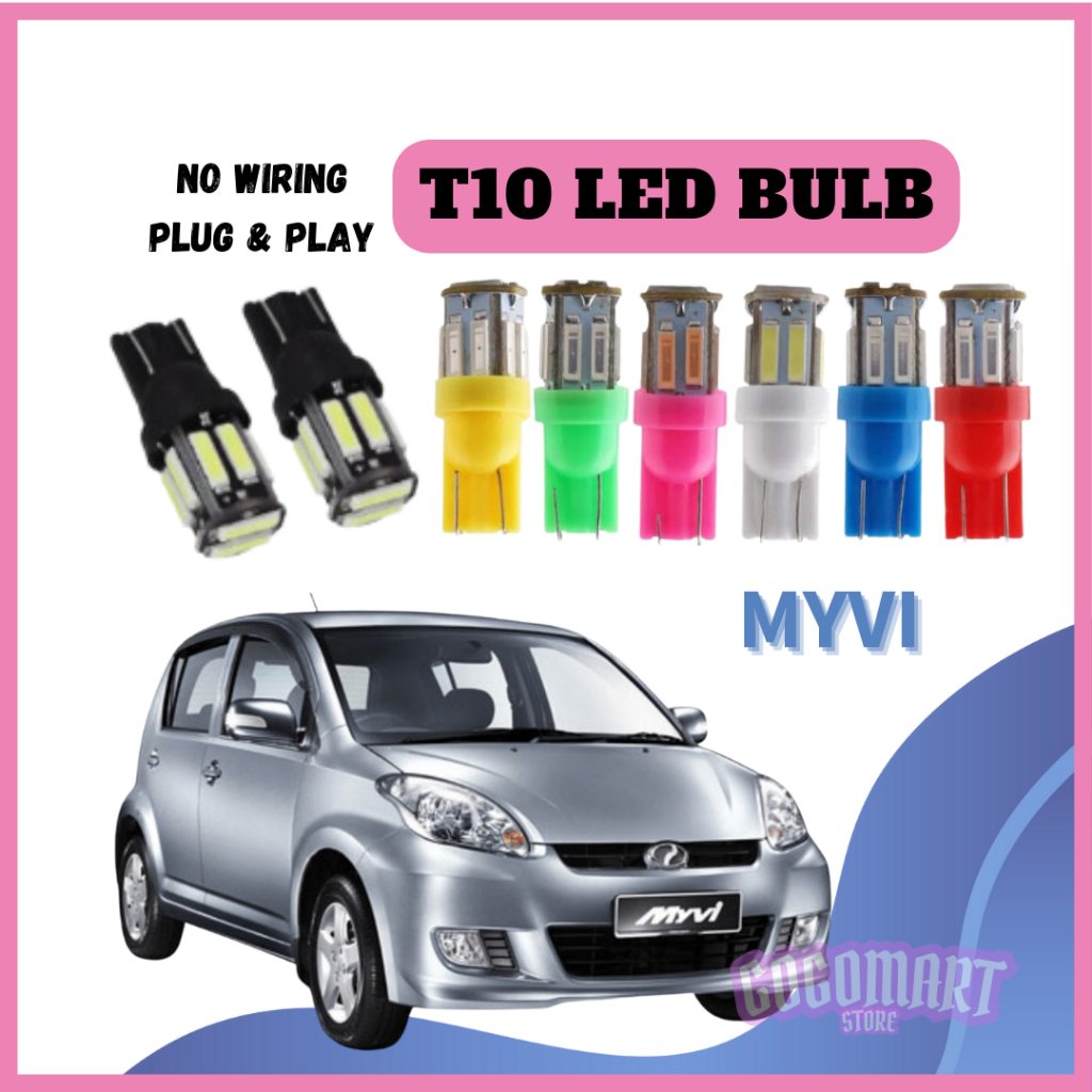 PERODUA MYVI 2005-2011 SMALL HEADLAMP LED T10 BULB Led Light Bulb ...