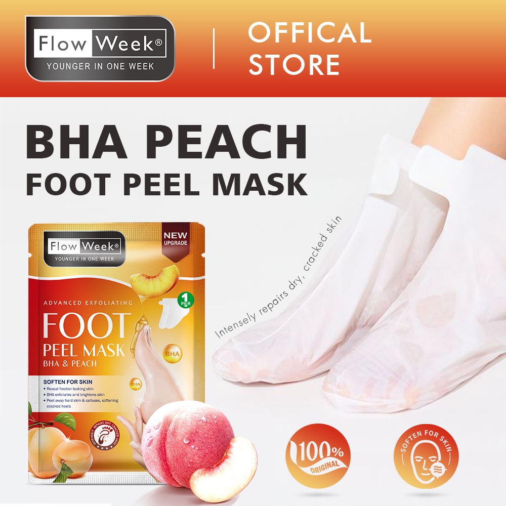 Flowweek Treating Cracked Heel Juicy Peach Foot Mask Foot Skin ...