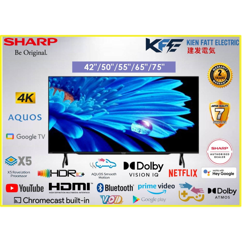 Sharp AQUOS 4K UHD Led Google TV 42" 4TC42FK1X/ 50" 4TC50FK1X/ 55 ...
