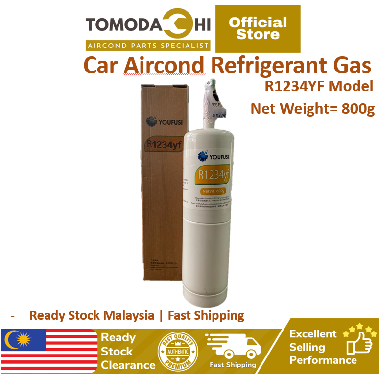 Tomodachi Car Aircond Refrigerant Gas Ekon R1234Y 800g Pure Ready Stock ...