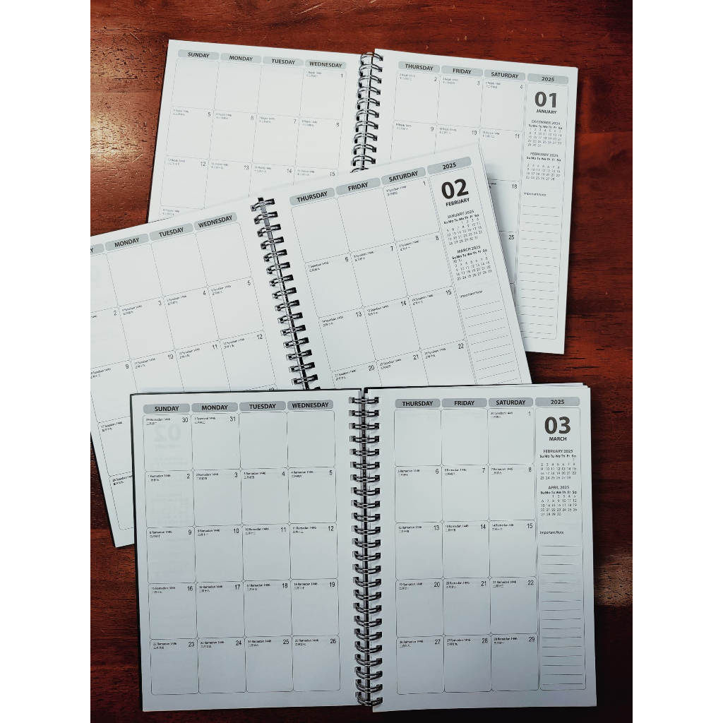 Executive Note Planner Book With Single Line A5 多用途记事簿 (WIRE O RING ...