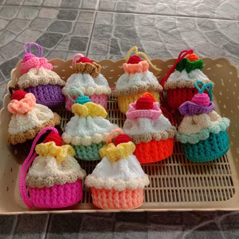 Cupcake Purse Handmade Crochet | Shopee Malaysia
