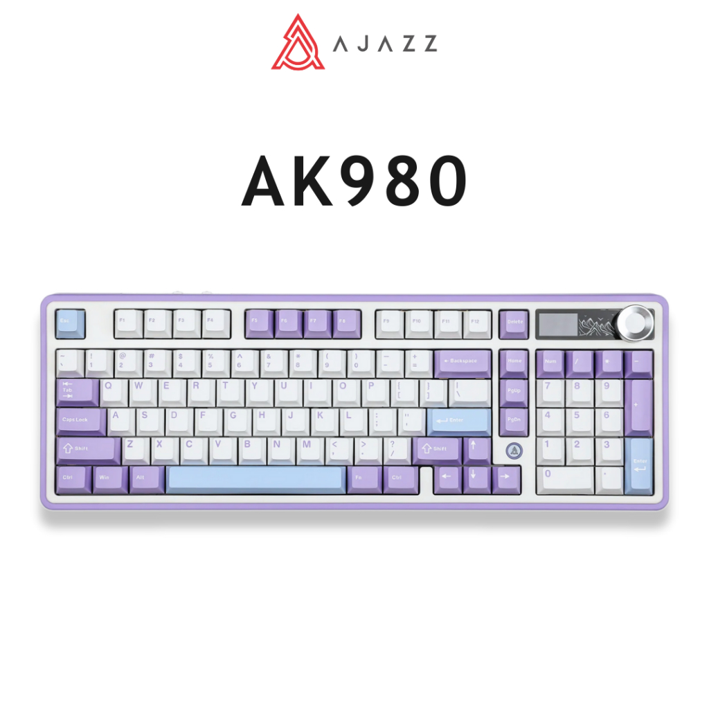 AJAZZ AK980/AK980 PLUS Wireless Gasket Mount 3 Modes Connection/PBT ...