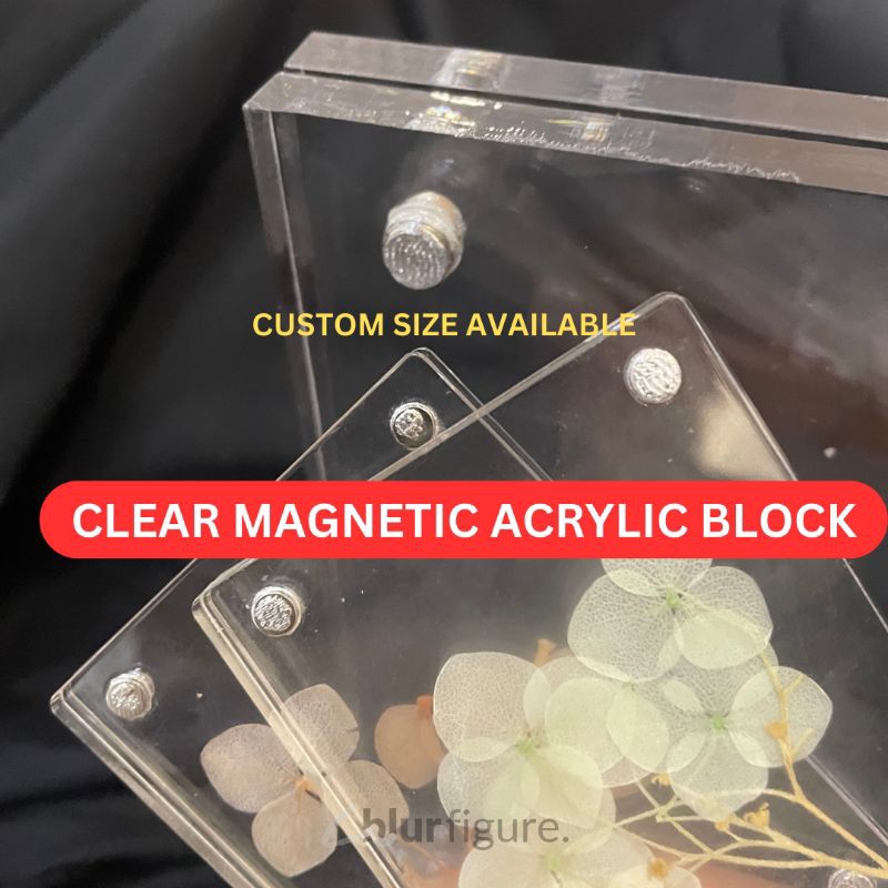 Custom Acrylic Block/ Clear Acrylic Magnetic Block for poster display ...