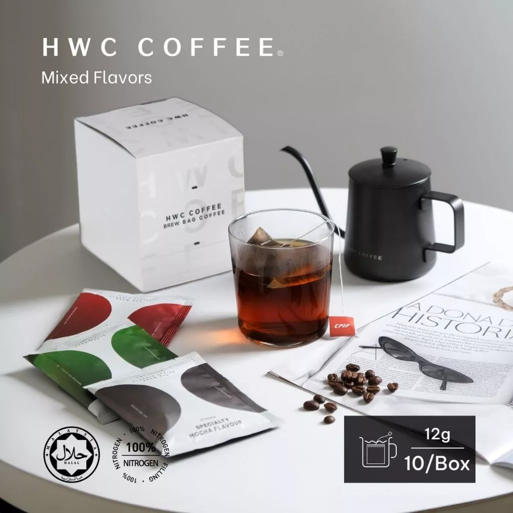 HWC Classic Brew Bag / Drip Bag Coffee Gift Box 10 sachets (2's x 5 ...