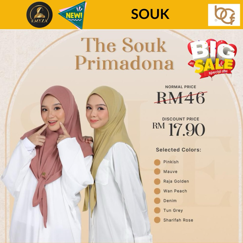 SALE SOUK ‼️ Souk Primadona/ Bawal Dovella / Shawl Souk. | Shopee Malaysia