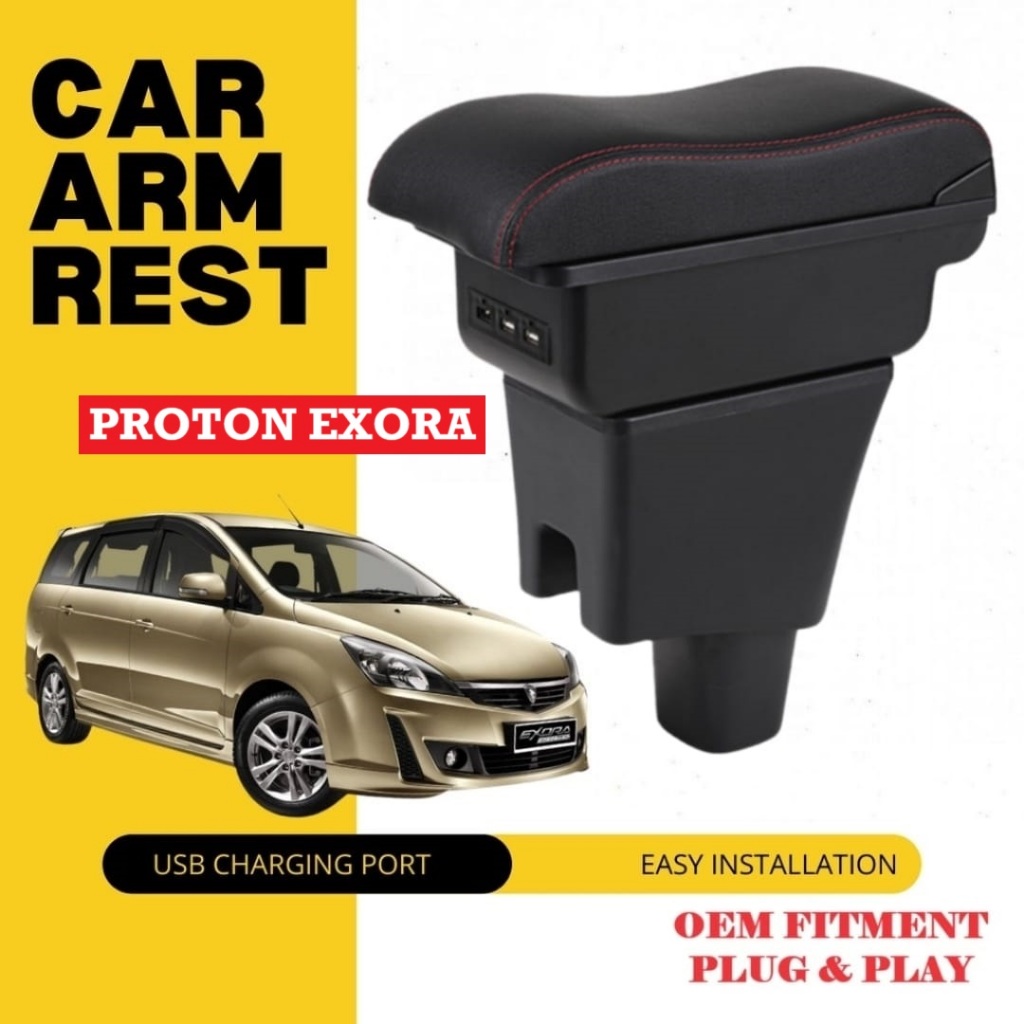 Car Arm Rest Exora Armrest Console Box Organizer Storage Seat Cushion ...