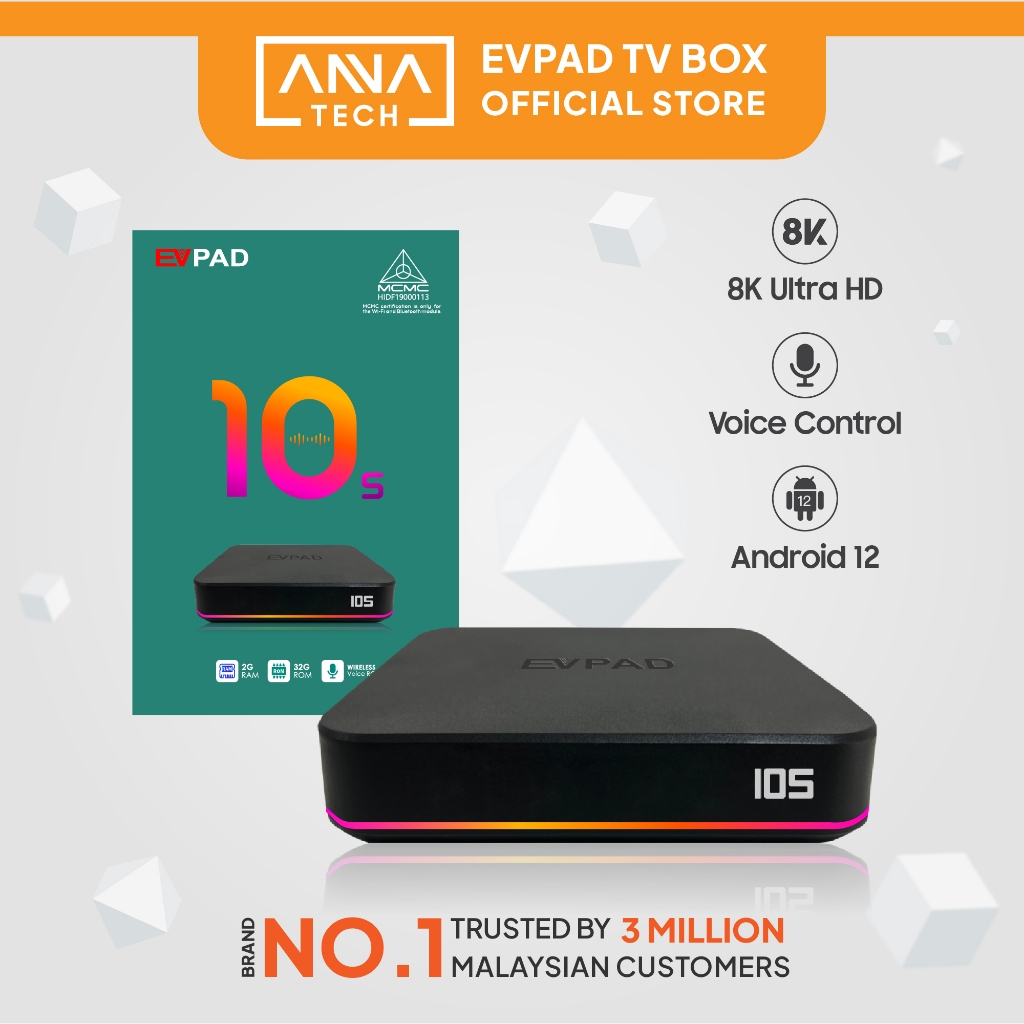 EVPAD 10S TV Box Android 12 (Malaysia Version 2024) | Shopee Malaysia
