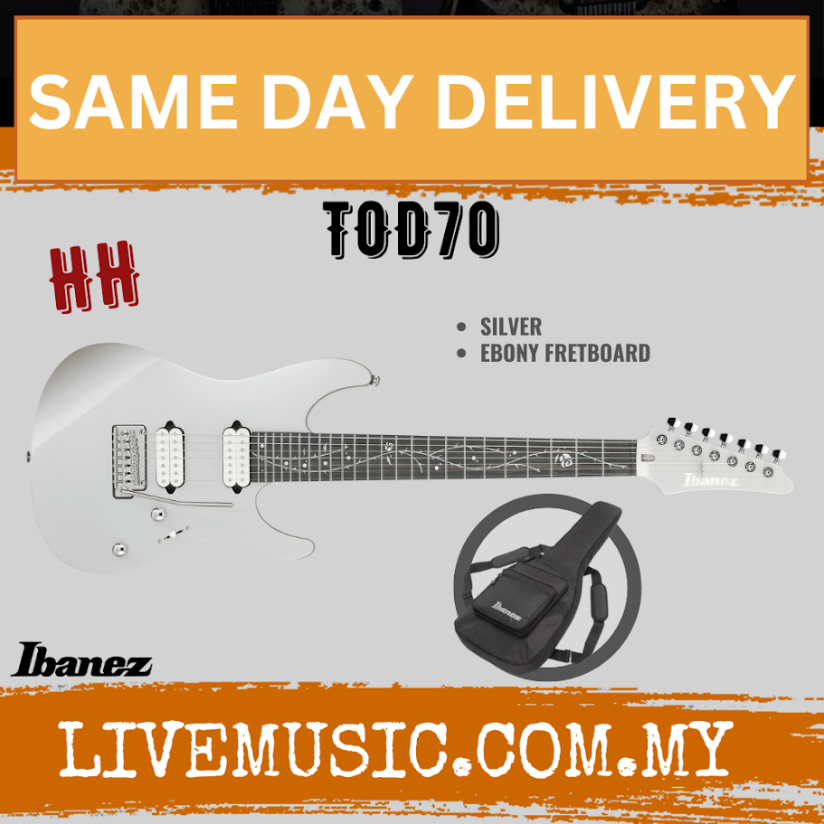 Ibanez TOD10 Tim Henson Signature Electric Guitar, Silver ( TOD-10 TOD ...