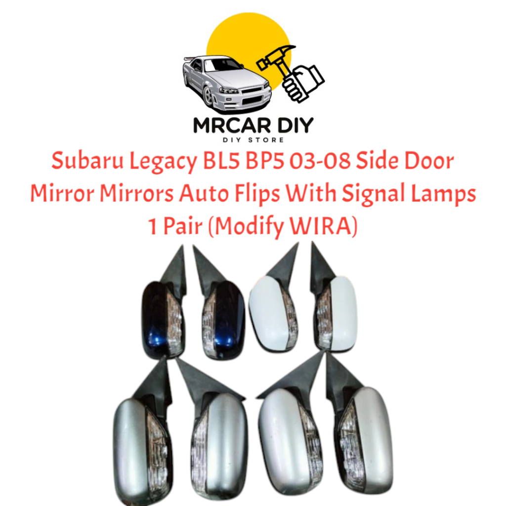 Subaru Legacy BL5 BP5 03-08 Side Door Mirror Mirrors Auto Flips With ...