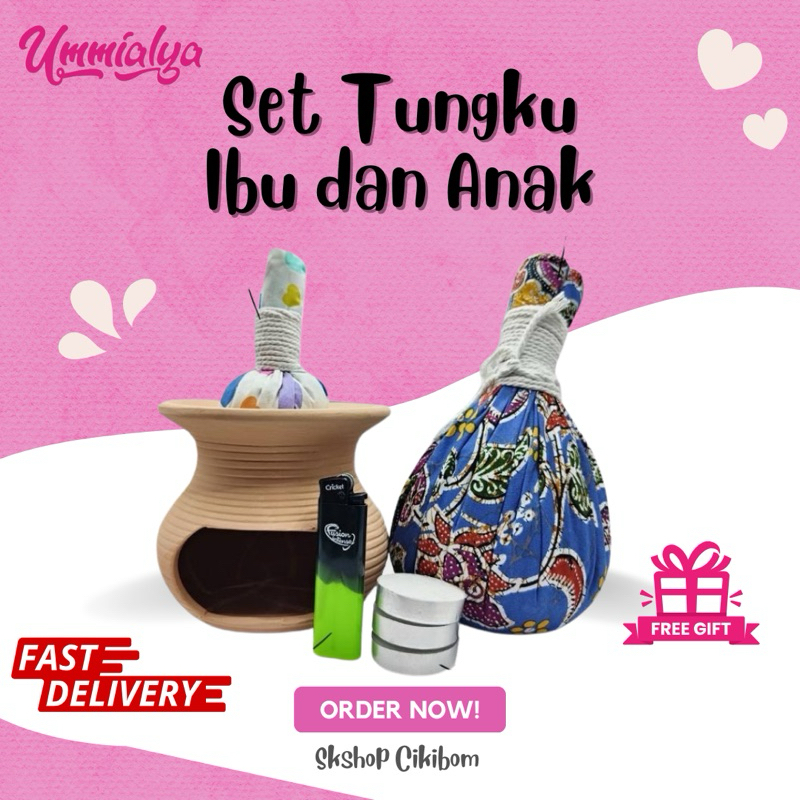 Ummiaya Set Tungku Herba Ibu dan Bayi | Set Burner Bertungku Ibu dan ...