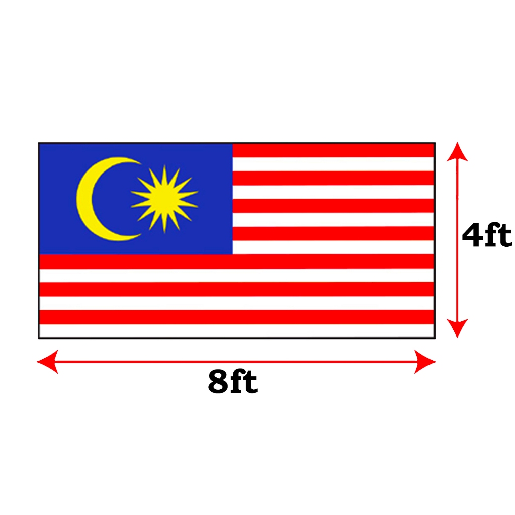 Bendera Besar Malaysia 5x10ft/ Malaysia Big Flag/ Malaysia Flag 5x10ft ...