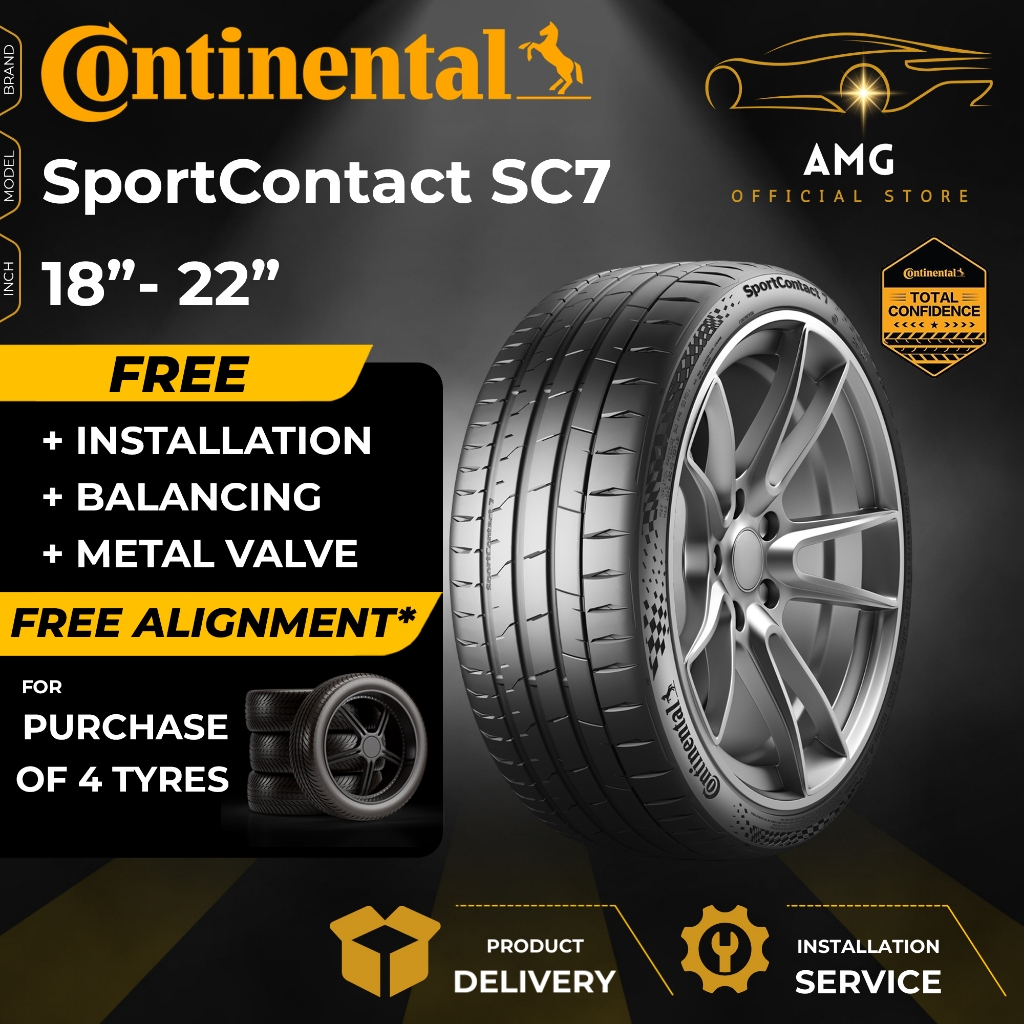 Continental SportContact 7 SC7 Car Tyre (FREE INSTALLATION/DELIVERY) 18 19 20 21 22 Inch Tayar ...