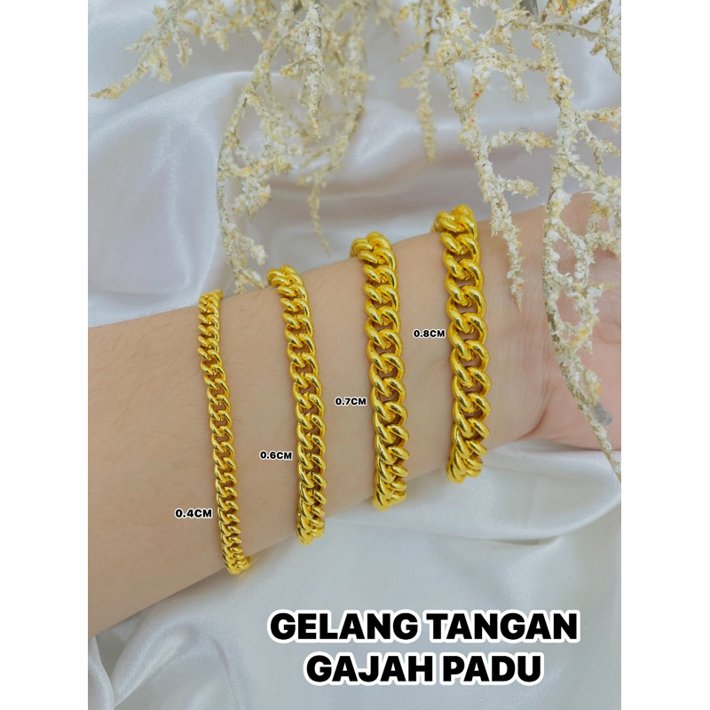 EMAS BANGKOK GELANG TANGAN GAJAH PADU | Shopee Malaysia