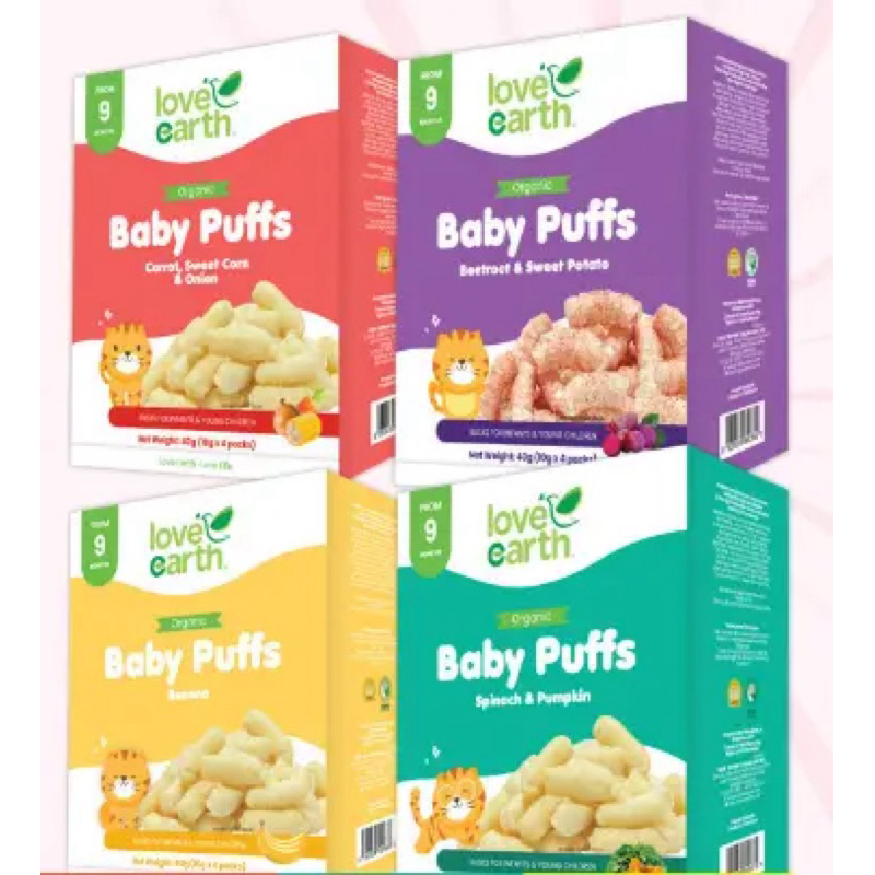 Love Earth Organic Baby Puff 40g for 9 months+ | Shopee Malaysia