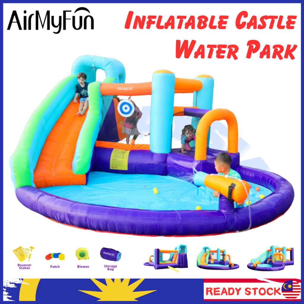 🔥READY STOCK🔥 Airmyfun Inflatable Castle Slide Oxford Cloth Kids Water ...