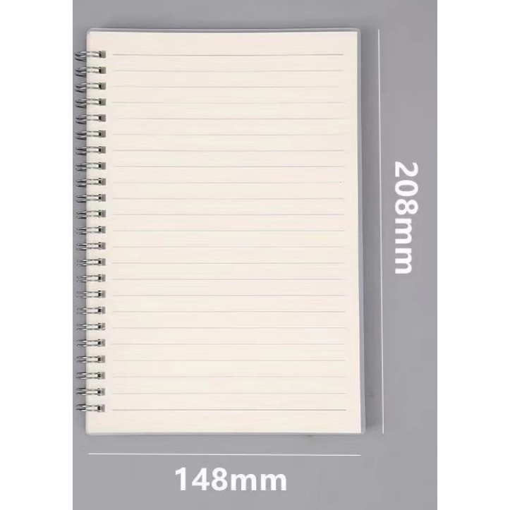7A A5 Muji styled Grid Lined Coil Notebook Spiral Notebook | Shopee ...