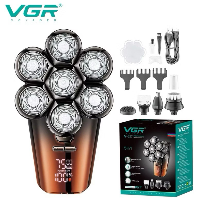 VGR V-327 Professional Men Grooming Kit 5 in 1 IPX7 Waterproof Shaver V327 | Shopee Malaysia