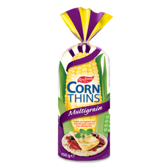 Real Foods Corn Thins Multigrain 150g imported from Australia | Shopee ...