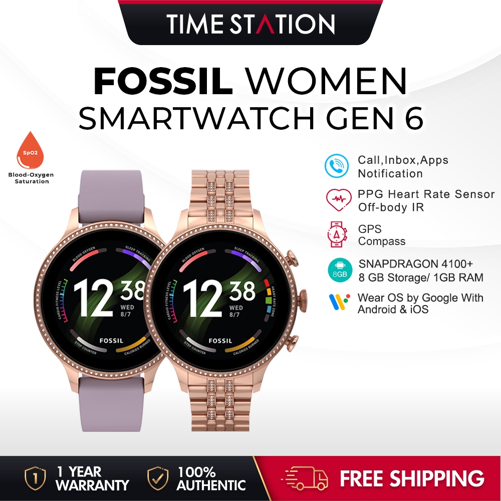 Fossil Gen 6 Women Touchscreen GPS Smartwatch with Activity Tracker ...