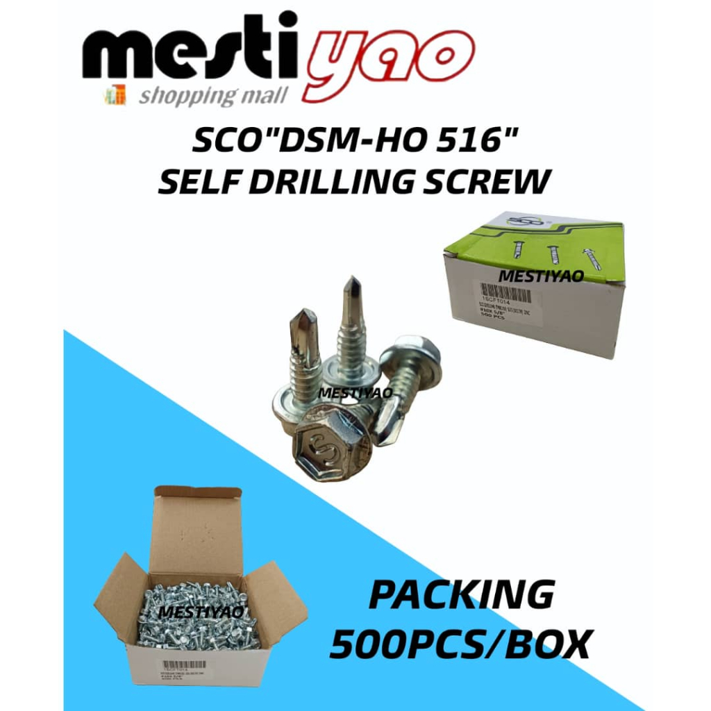 (500PCS/BOX) DSM-HO 516 SELF DRILLING SCREW/SCREW CHANNEL/SCREW BUMBUNG ...