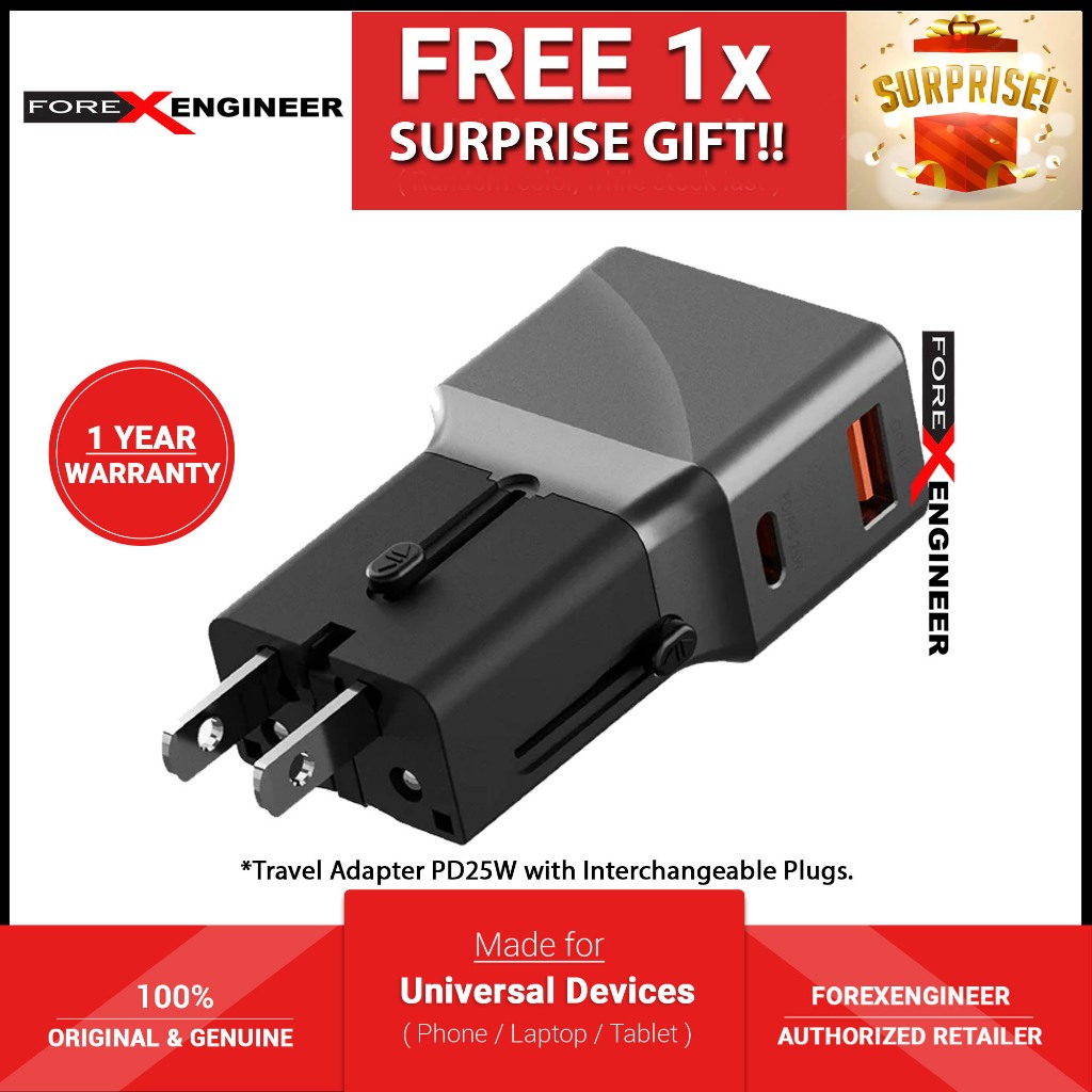 Energea TravelWorld Adapter 25 - Travel Adapter PD25W with ...