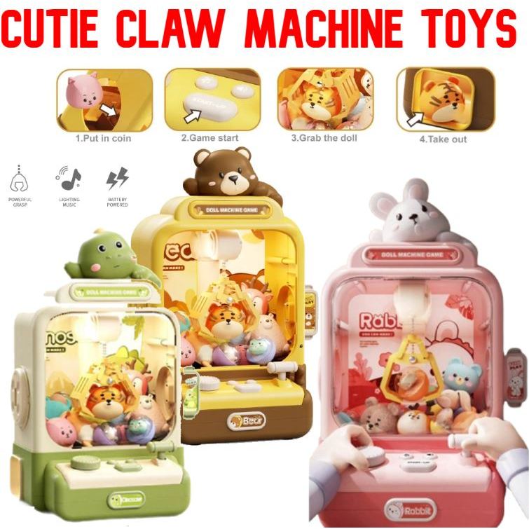 #ReadyStock Cute Claw Machine Children Mini Doll Machine Toy Claw Doll ...