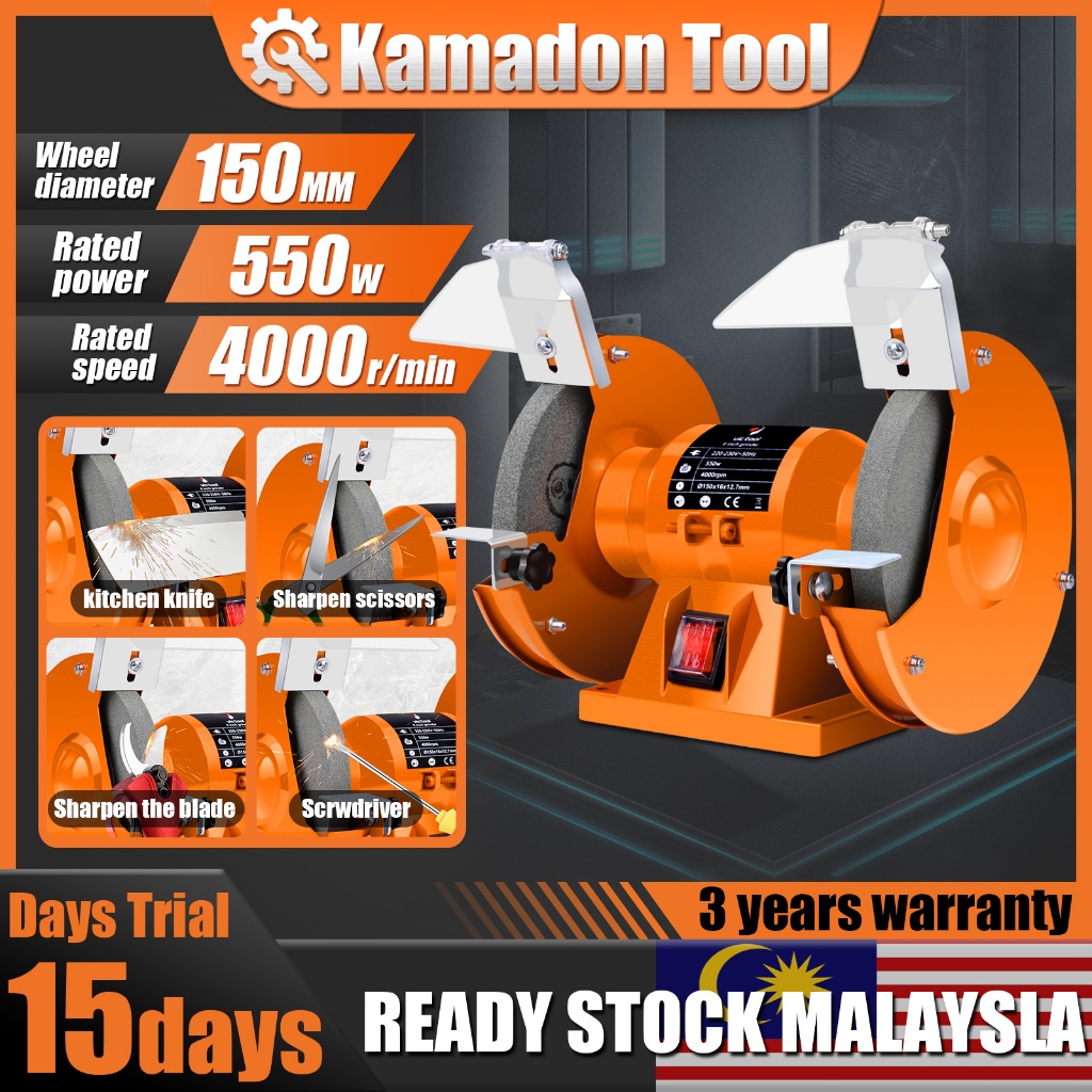 3 Year Warranty 6 inch Multifunctional Bench Grinder Polishing Machine ...