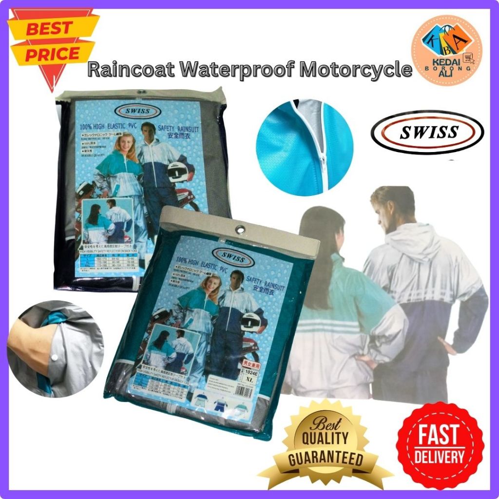 Raincoat Waterproof Motorcycle Raincoat Baju Hujan Motor Green/Blue ...