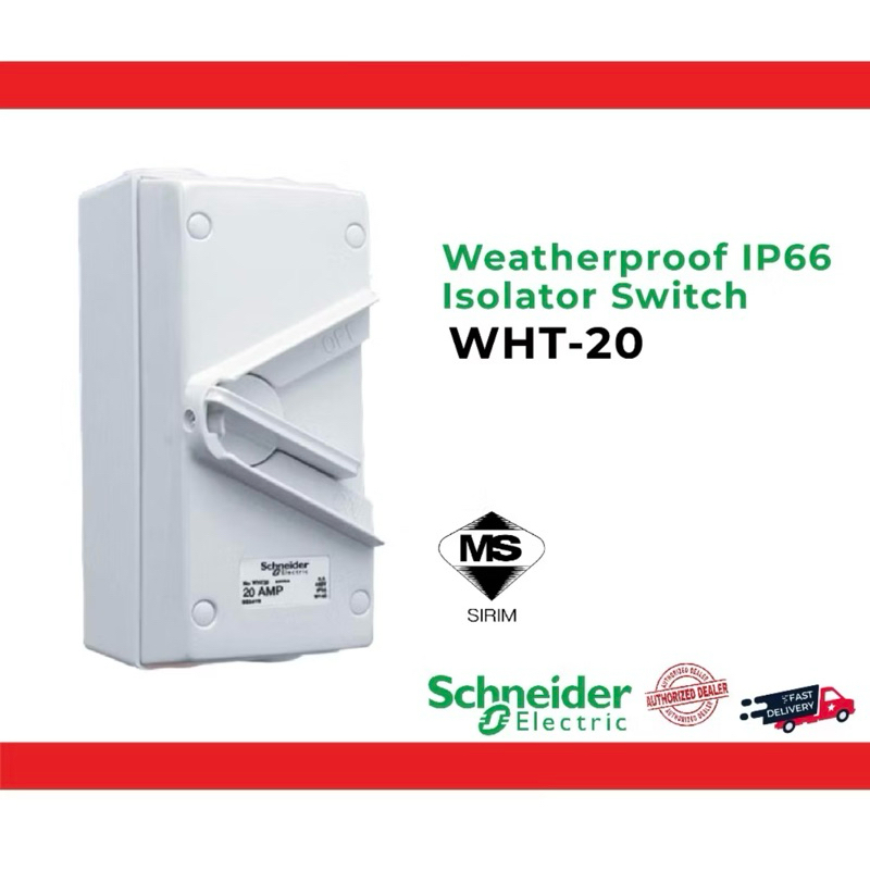 Schneider 20A 3-pole 440V IP66 Weather Proof Isolator | Shopee Malaysia