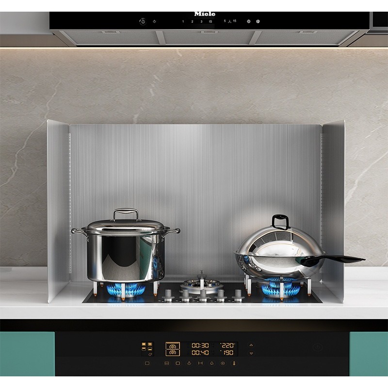 Detachable kitchen stainless steel oil baffle foldable kitchen oil ...