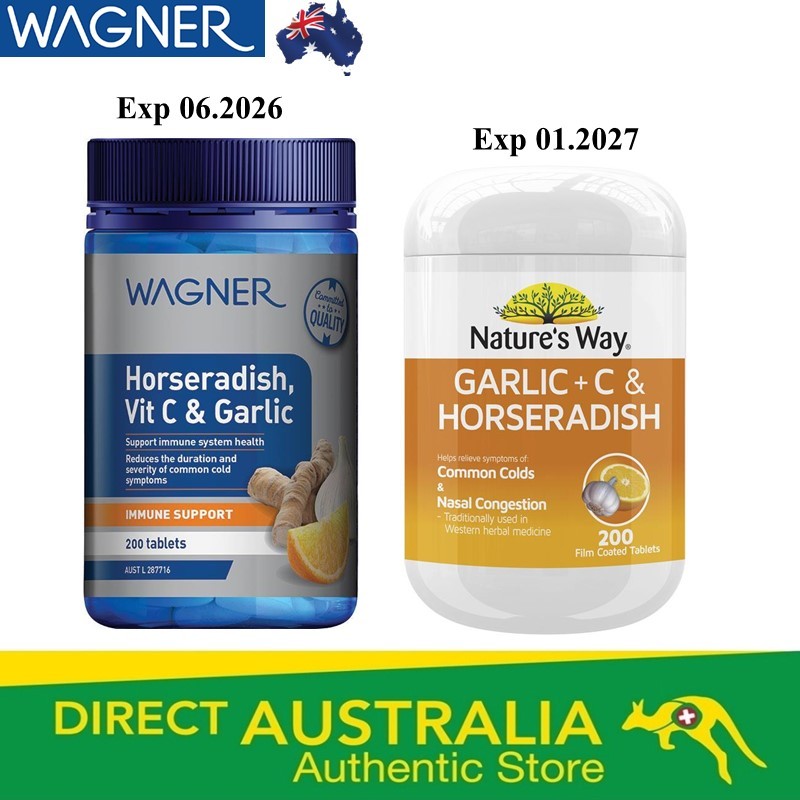 Wagner / Nature's way Horseradish Vitamin C & Garlic 200 Tablets ...