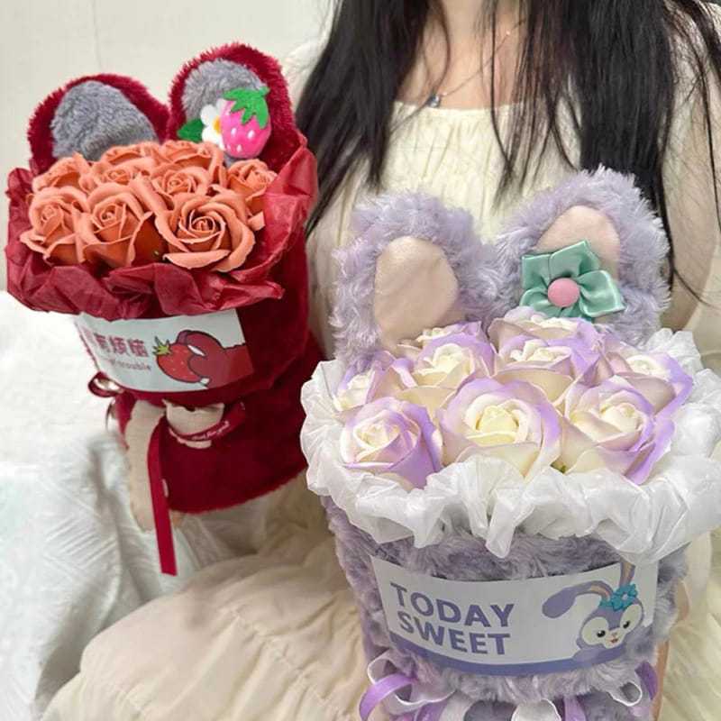 Ready Stock MY 现货 Stella Lou Linabell Strawberry Bear Bouquet Soap ...