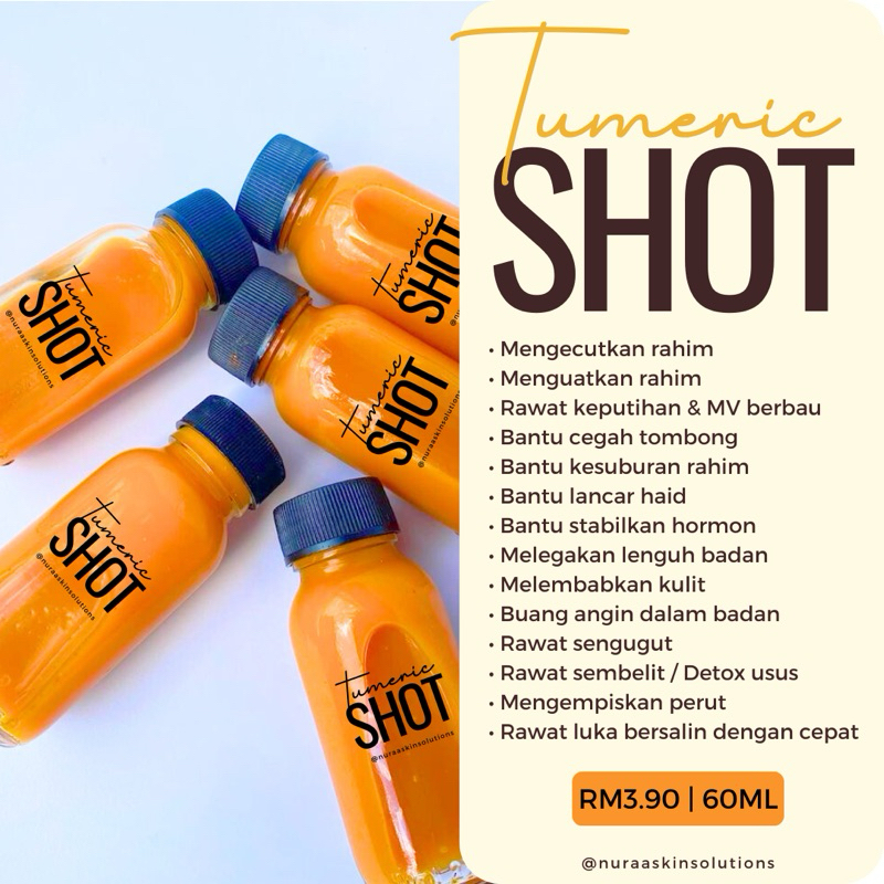Tumeric Shot Healthy Drink / Jus Kunyit 60ml | Shopee Malaysia