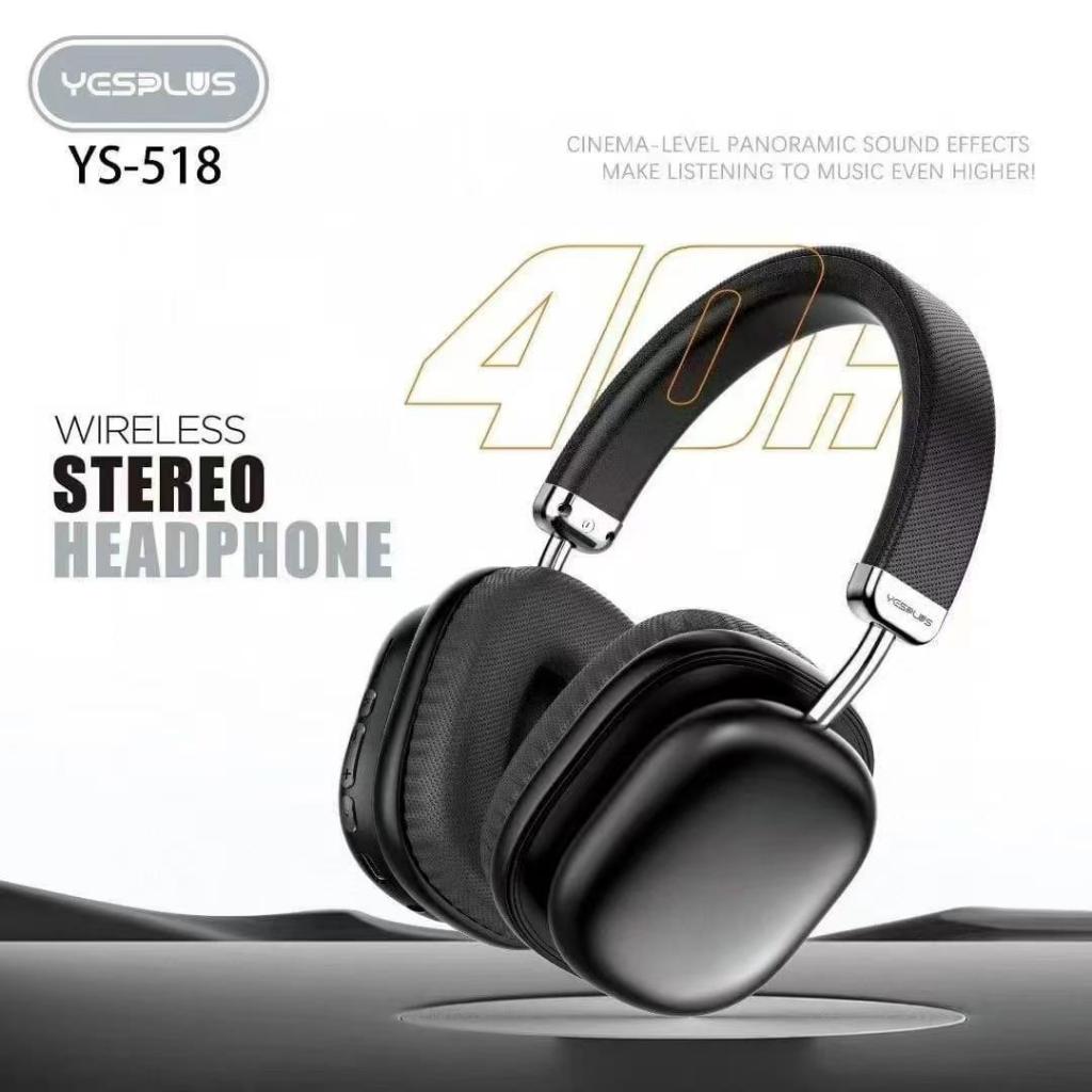 YESPLUS YS-518 Wireless Bluetooth V5.3 Stereo Headphone Superior Bass Sound Headset Noise ...