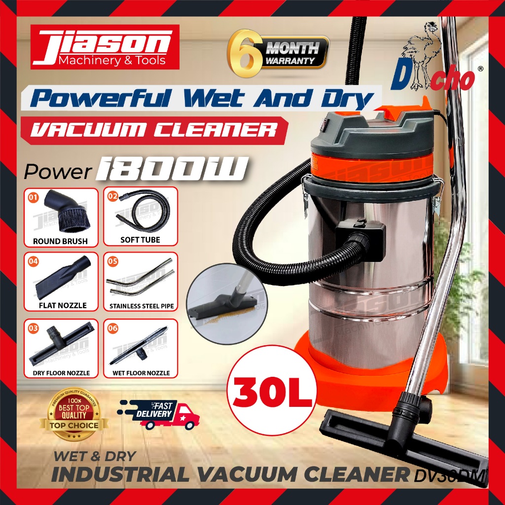 DACHO DV30DM 30L Industrial Wet & Dry Vacuum Cleaner / Vakum 1800W ...