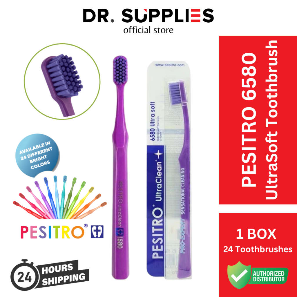 【PESITRO】1 BOX = 24 TOOTHBRUSHES ULTRACLEAN 6580 ULTRASOFT TOOTHBRUSH 0 ...