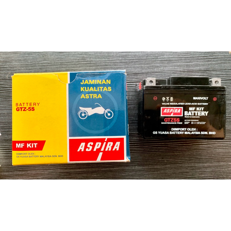ORIGINAL ASPIRA BATERI YTZ-5S AGM VRLA | Shopee Malaysia