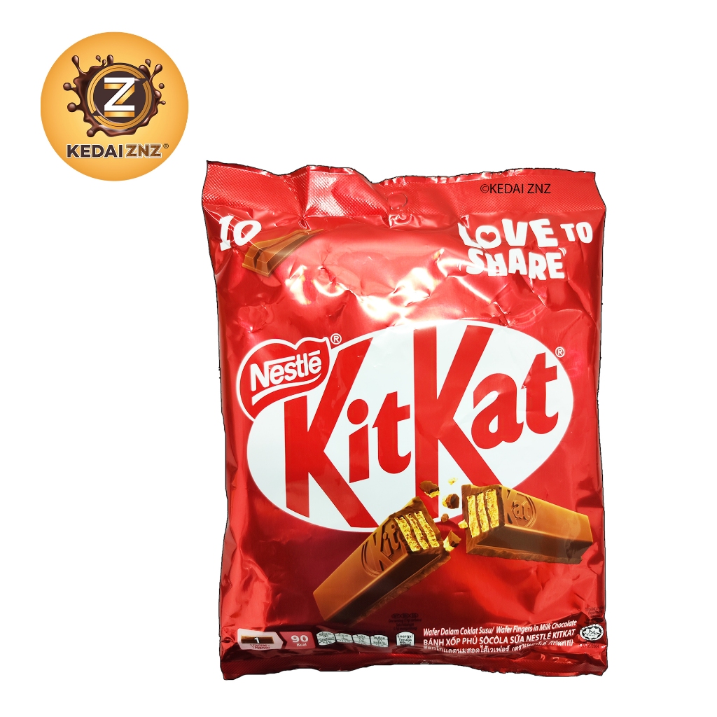 Chocolate Nestle KitKat Wafer Fingers in Milk Chocolate Bag 170g (10 x 17g) Coklat | Shopee Malaysia