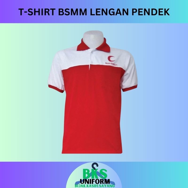 T-SHIRT PERSATUAN BULAN SABIT MERAH BSMM SEKOLAH LENGAN PENDEK DAN ...
