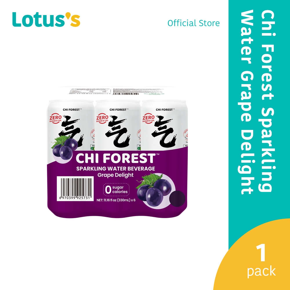 Chi Forest Sparkling Water Grape Delight 6x330ML | Shopee Malaysia