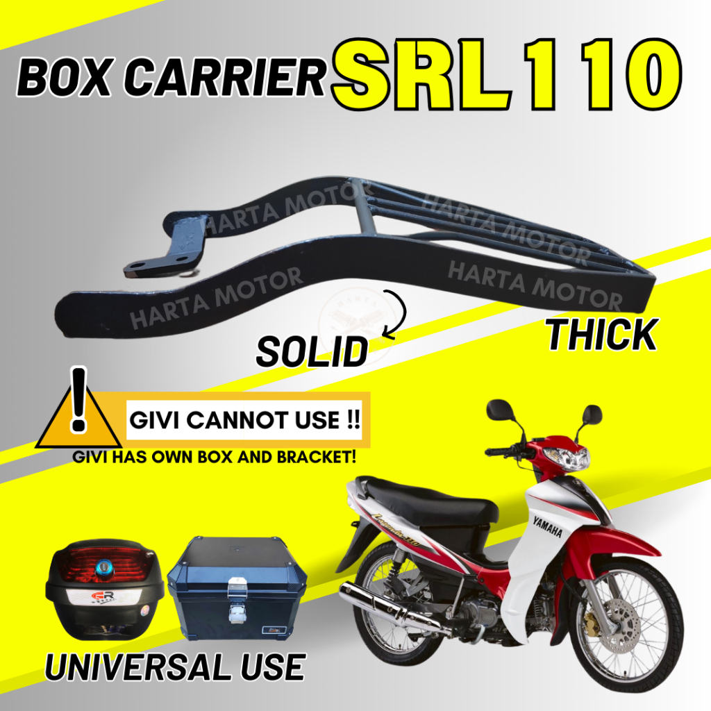SRL110 REAR BOX MONORACK BOX CARRIER HEAVY DUTY PVC KOTAK BESI BELAKANG SRL 110Z SRL110ZR ...