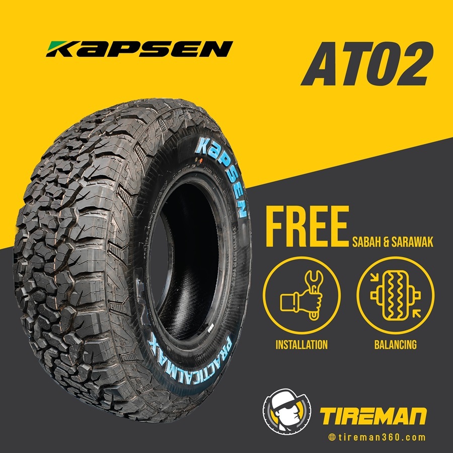 Kapsen AT02 AT 4X4 15 16 17 18 20 Inch Tayar Tire (FREE INSTALLATION/Delivery) SABAH SARAWAK KL ...