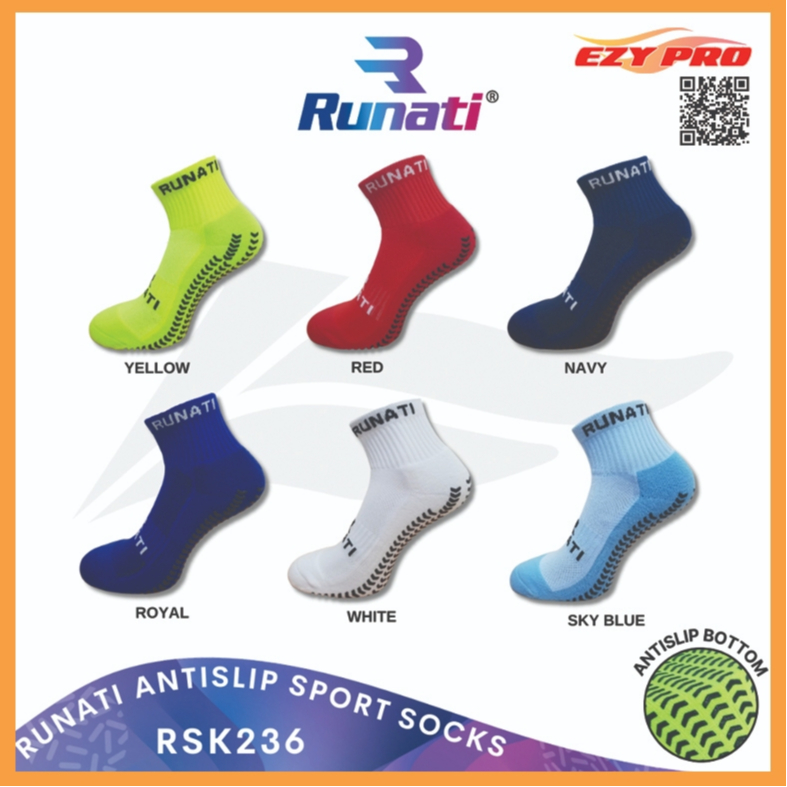 Runati Quarter Anti-Slip Sport Socks / Stoking Sukan [RSK236] | Shopee ...