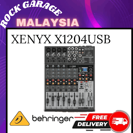 Behringer XENYX-X1204USB Premium 12 Input Portable Mixer ...